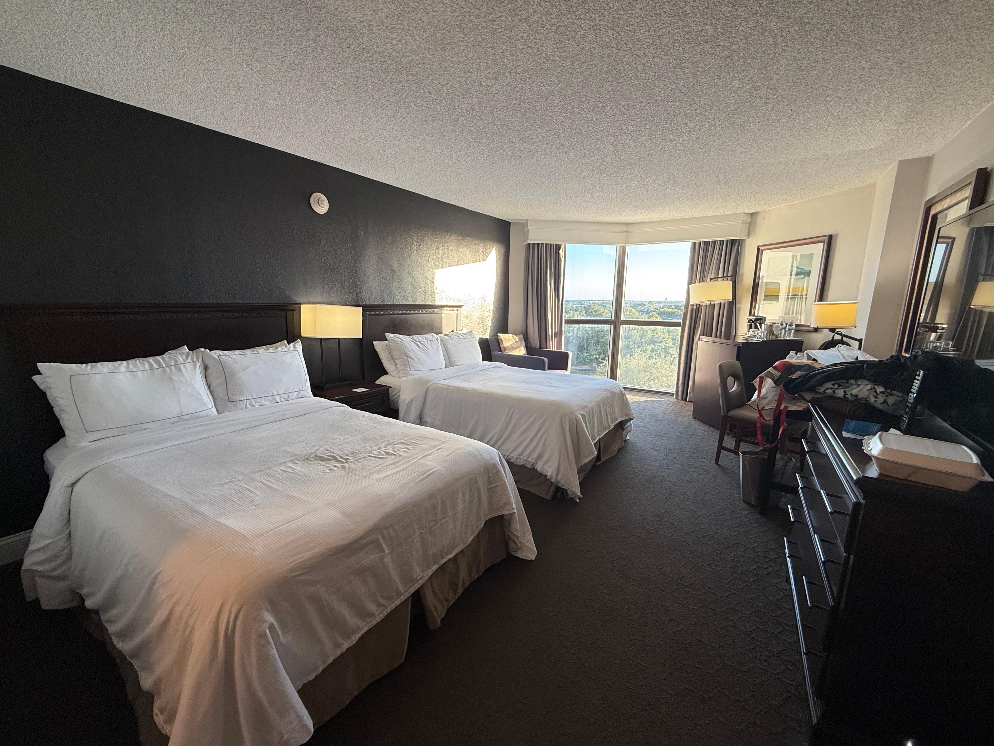 Spacious two double bed room. 