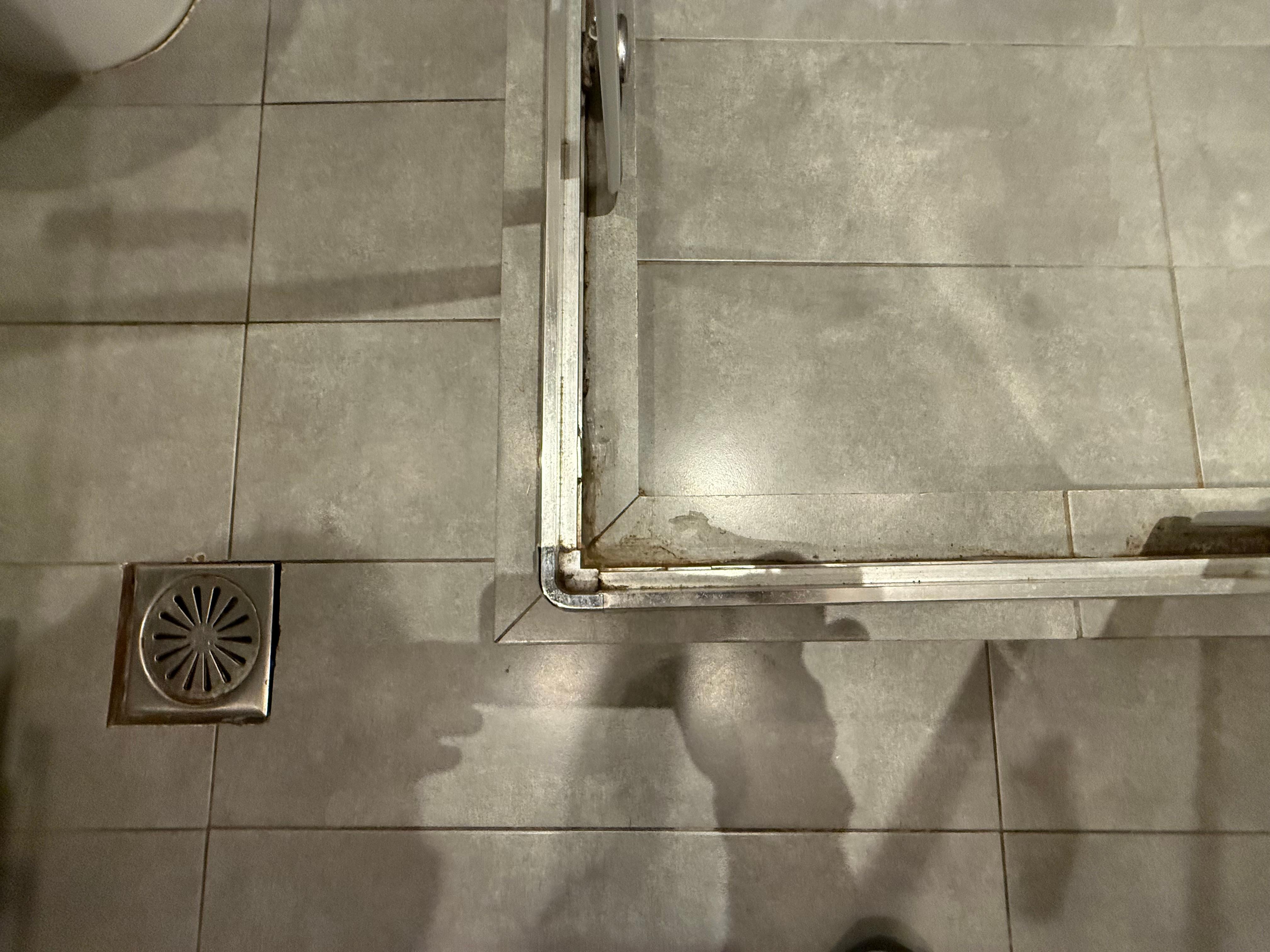 Dirty shower area