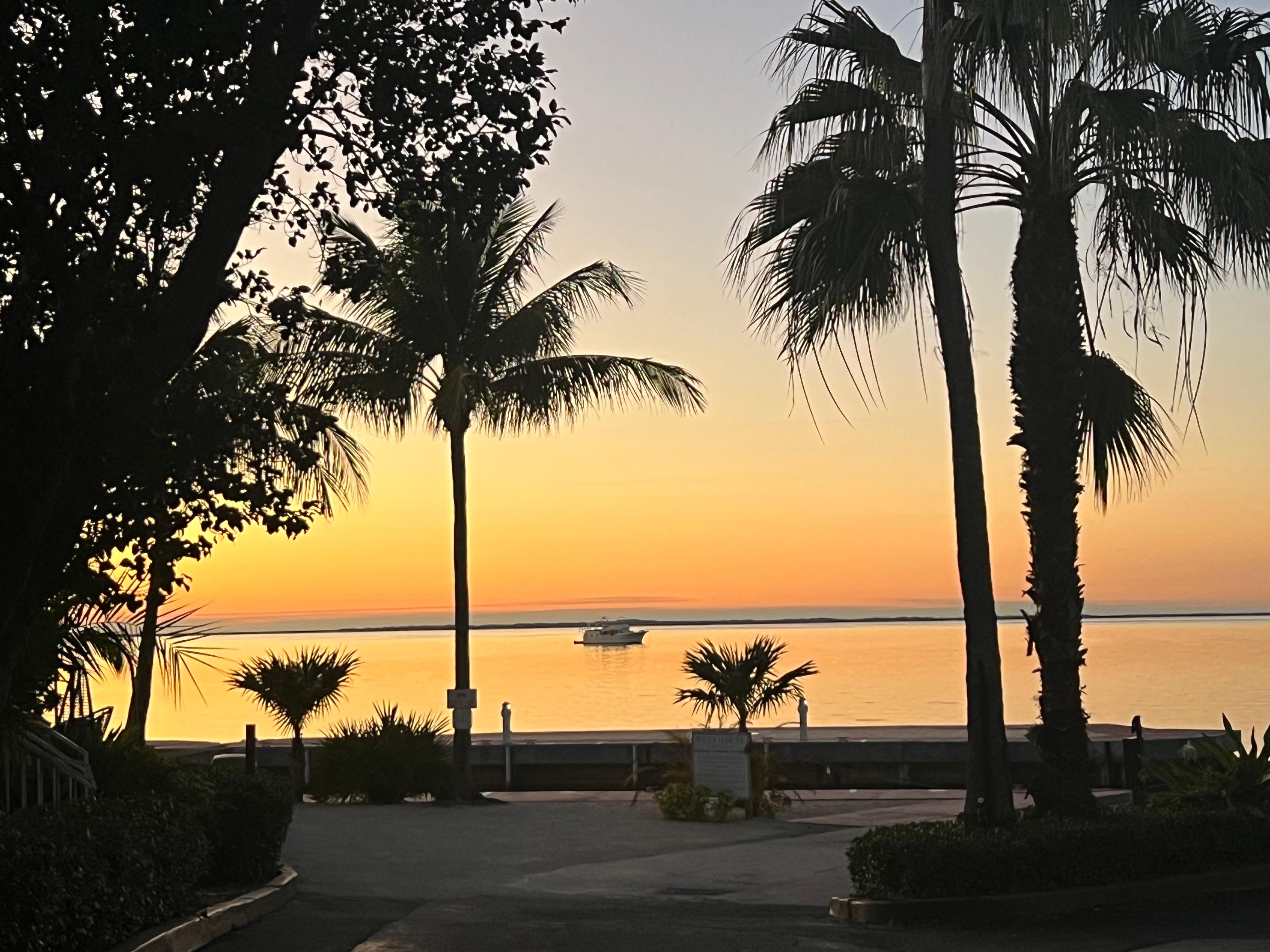 Sunset view from the beach area.