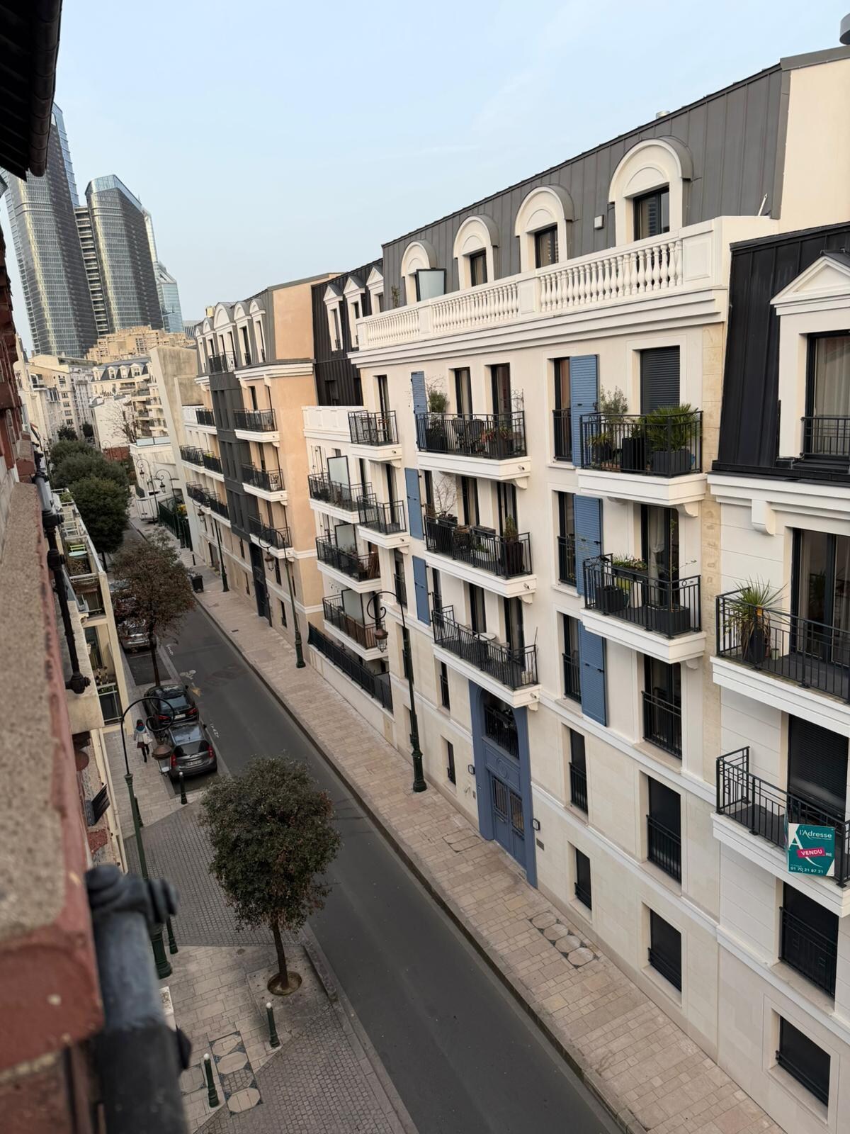 View from the window up the street