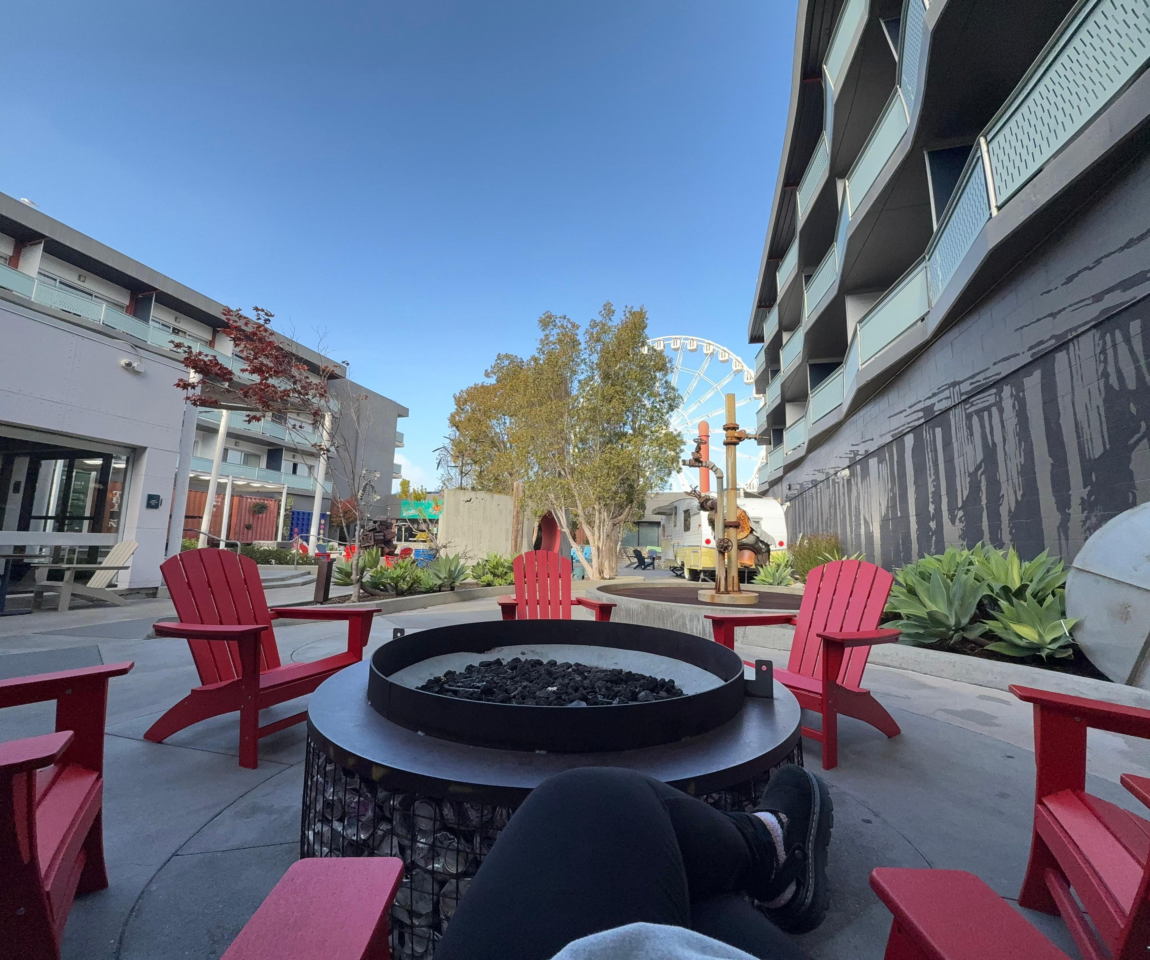 Many fireplaces to choose from 