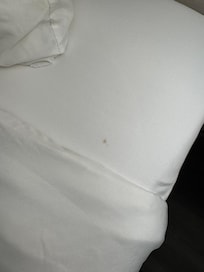 Bed 1 stained sheet