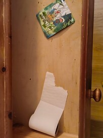 Cannabis packet and old toilet roll dumped in draw