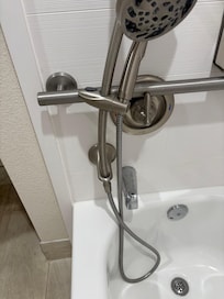 Shower with no hot water and had to bend over to take a shower!