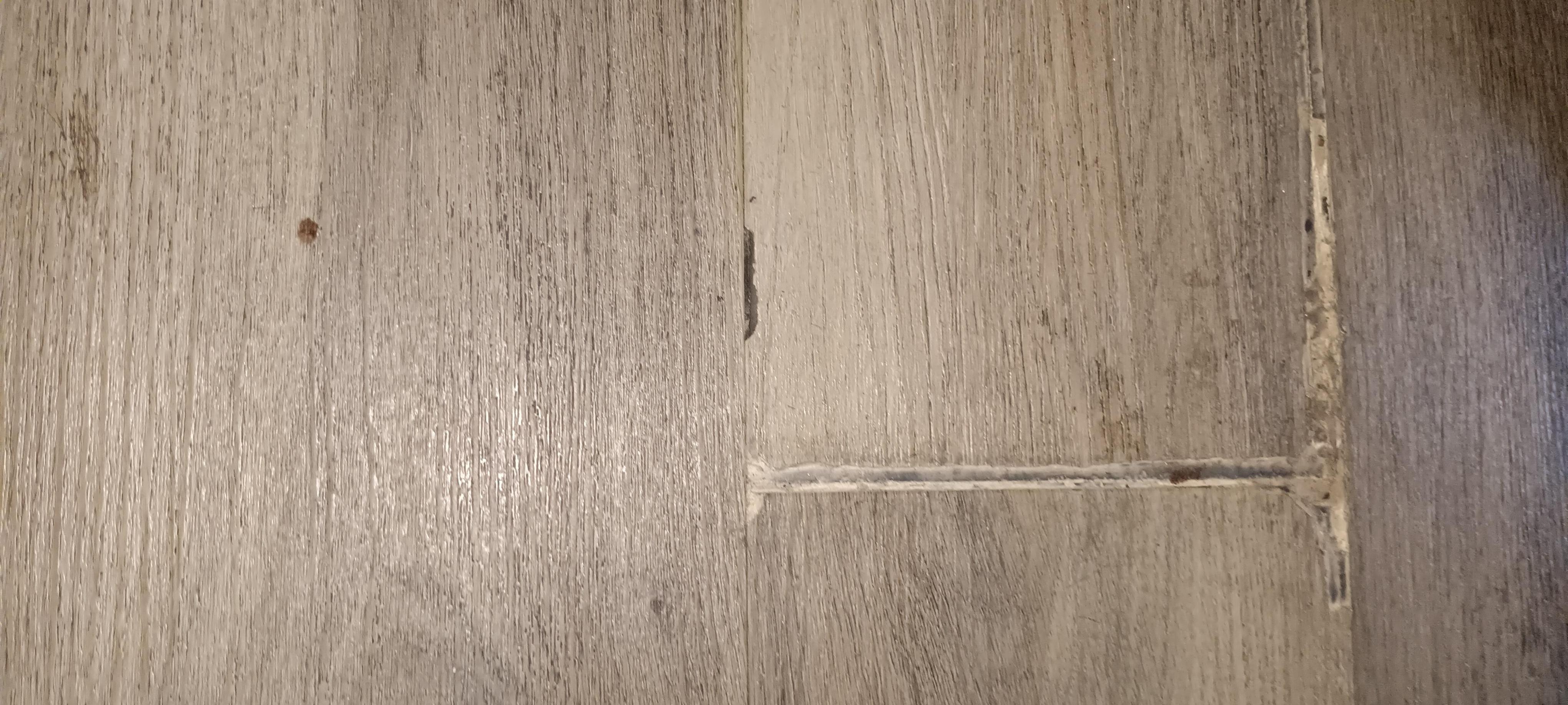 Floor was not secured and could easily pinch a barefoot. 