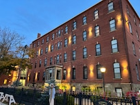 View of the Hotel from the park across the street.