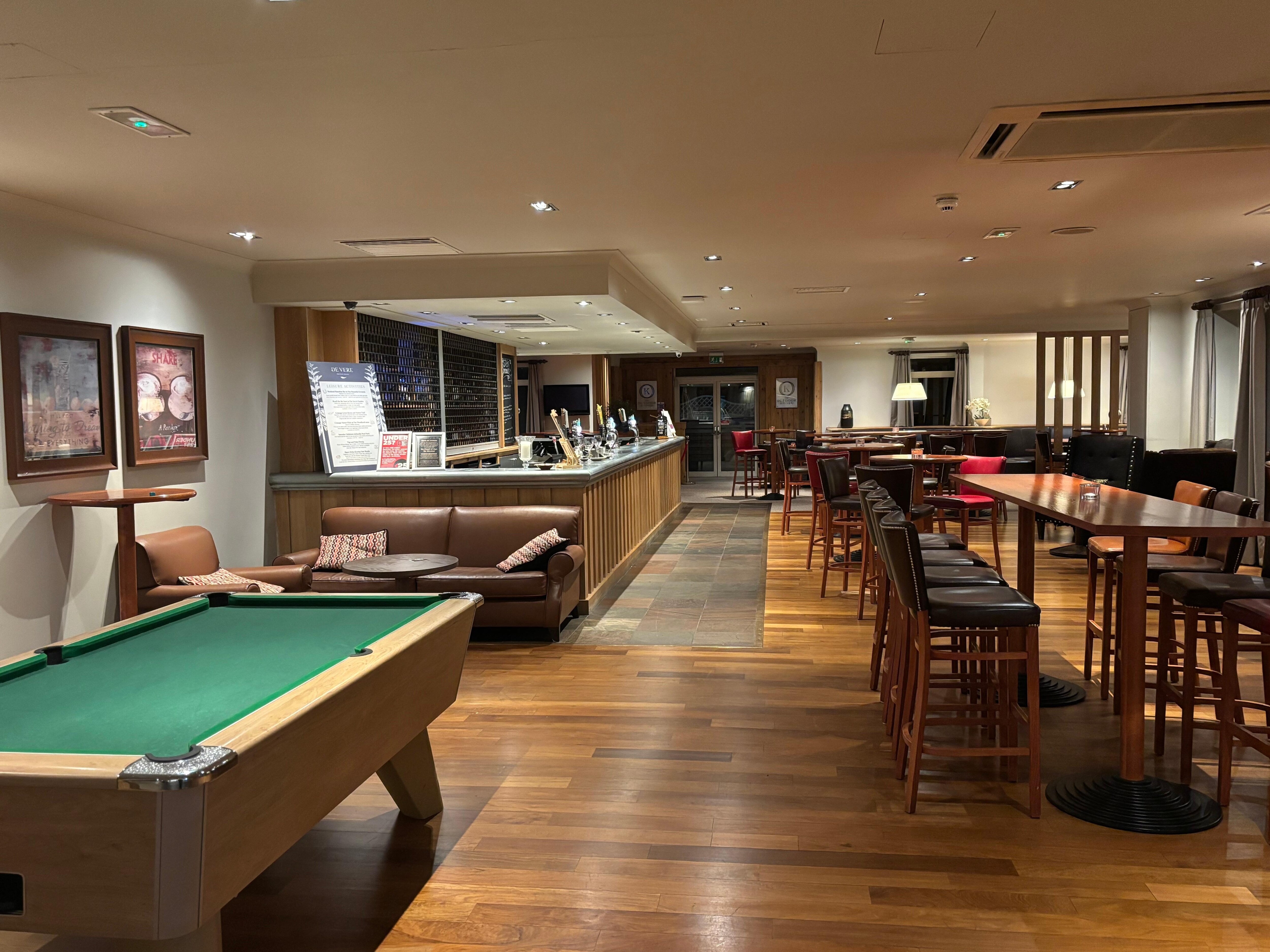 The bar area 