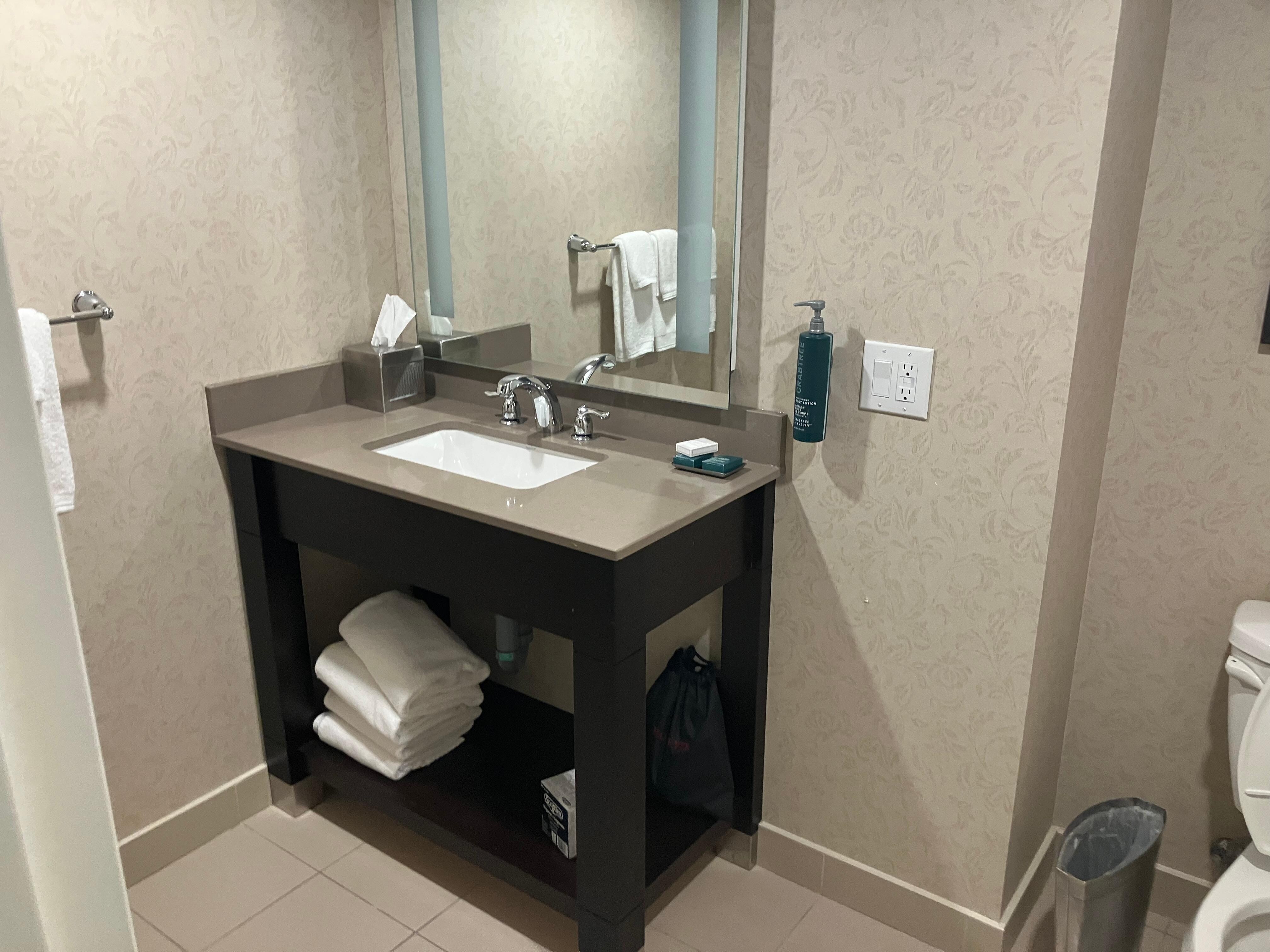 Larger bathroom