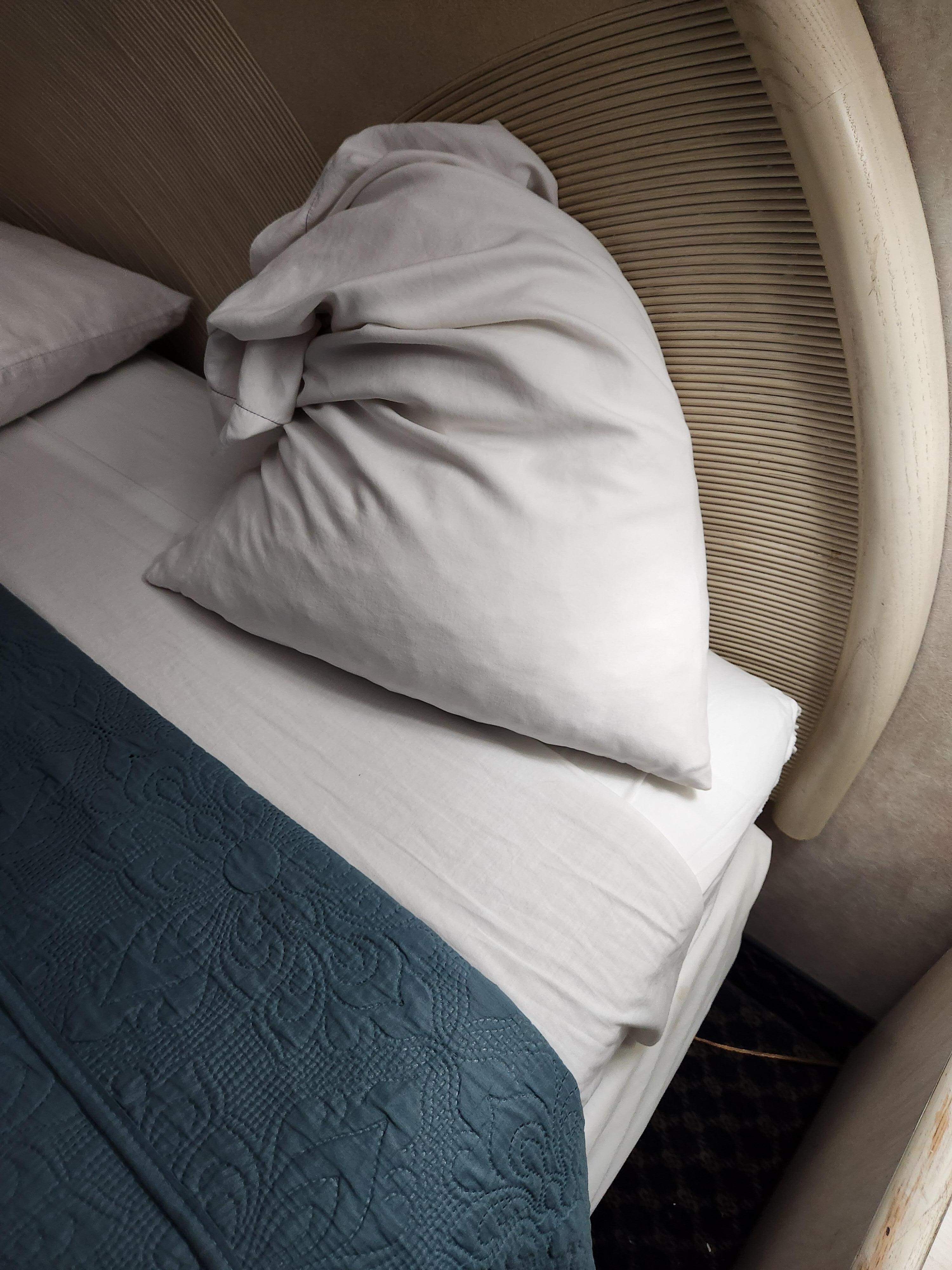 Pillow that is old and crumbly inside