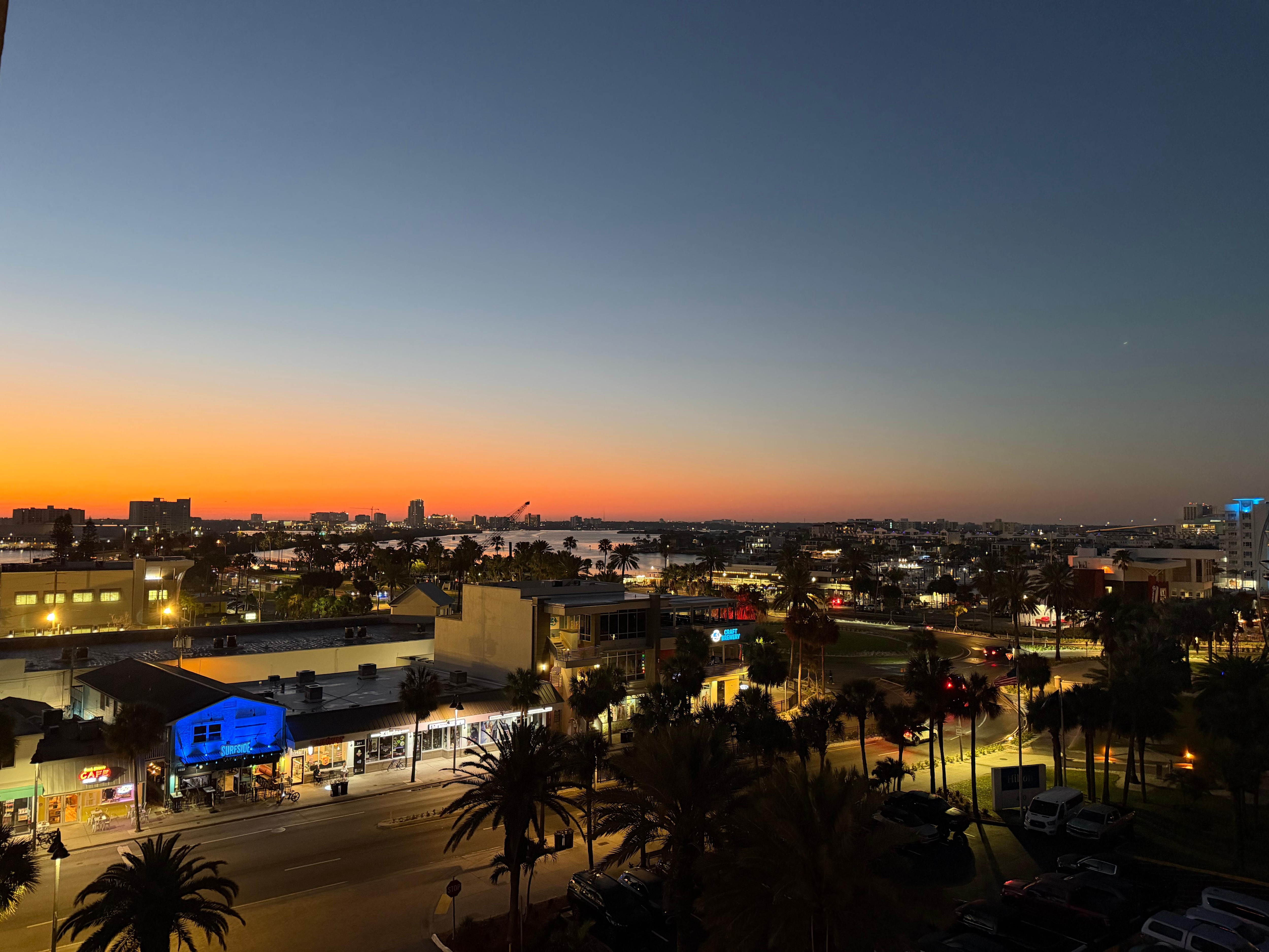 Sunrise from 7th floor beach view balcony 