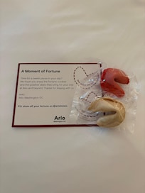 Loved our welcome fortune cookies!