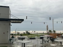 View from room (restaurant patio outside our room that we weren’t allowed to use).