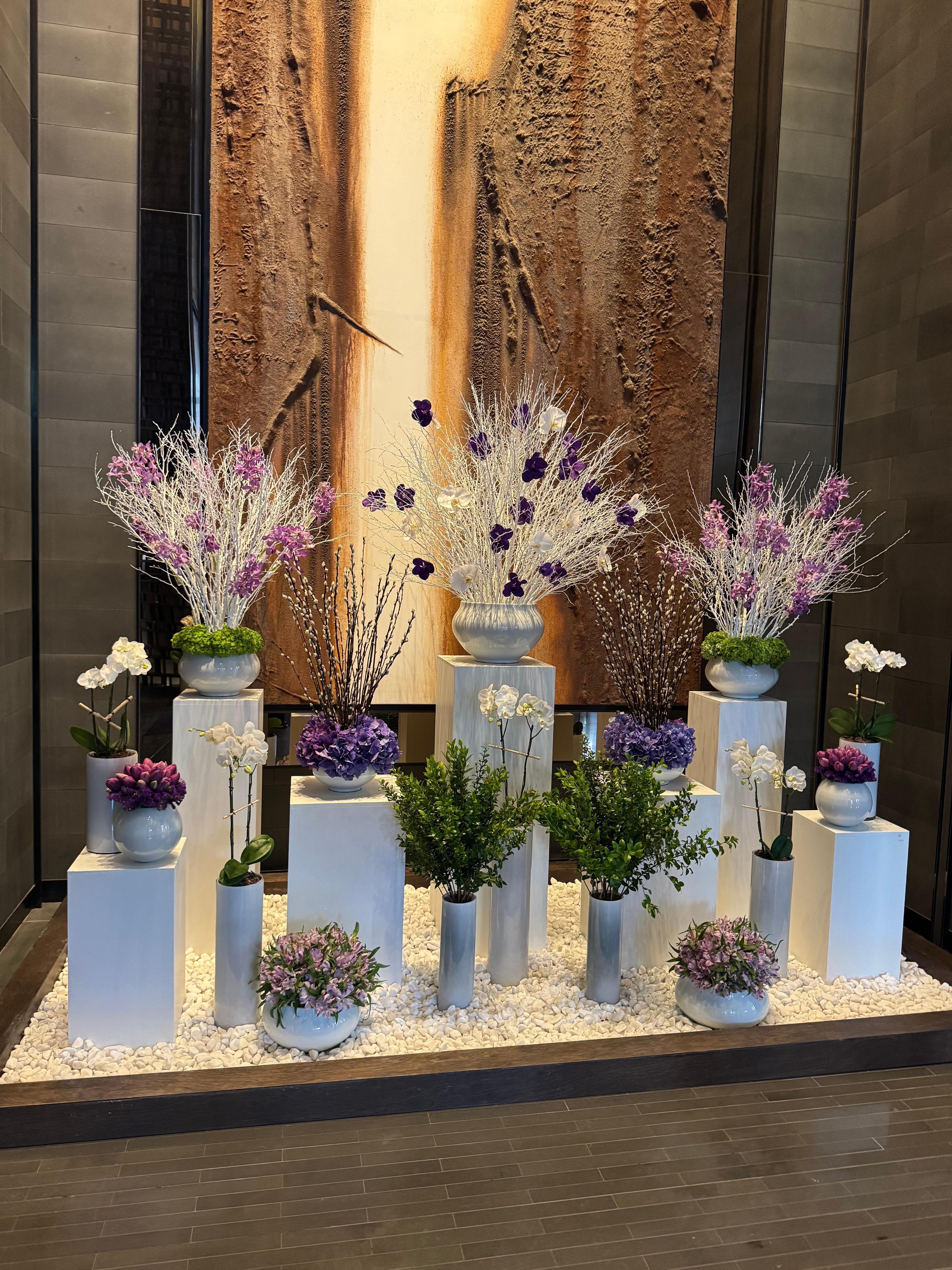 Beautiful entrance flowers 