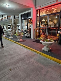 Fall decor outside office