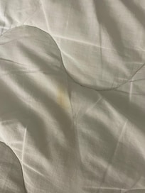 Yellow stain spot on quilt