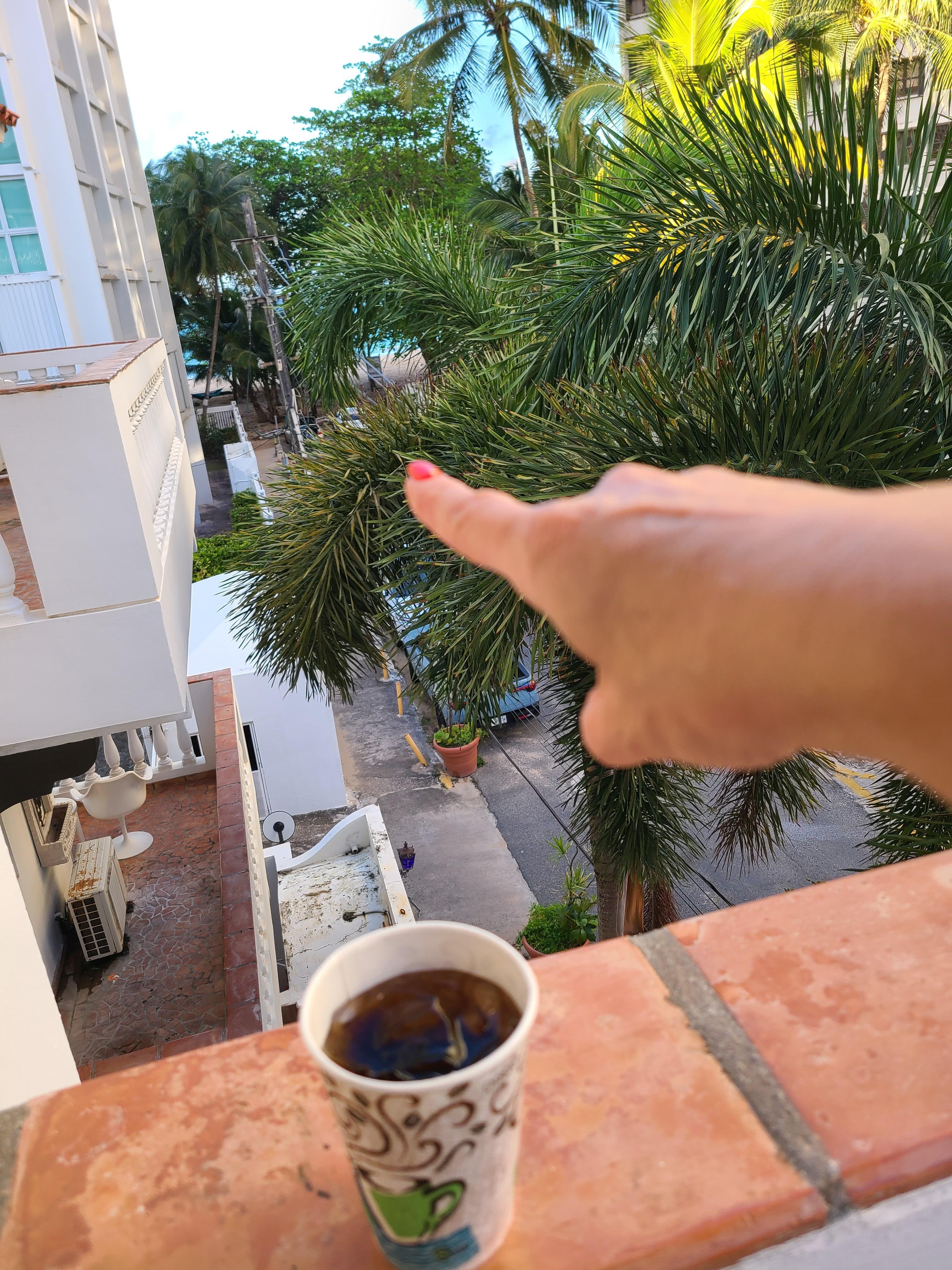If you get a balcony facing the noisy beach you can see the beach. 