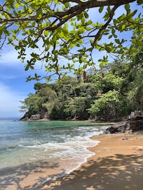 From the private beach of the hotel