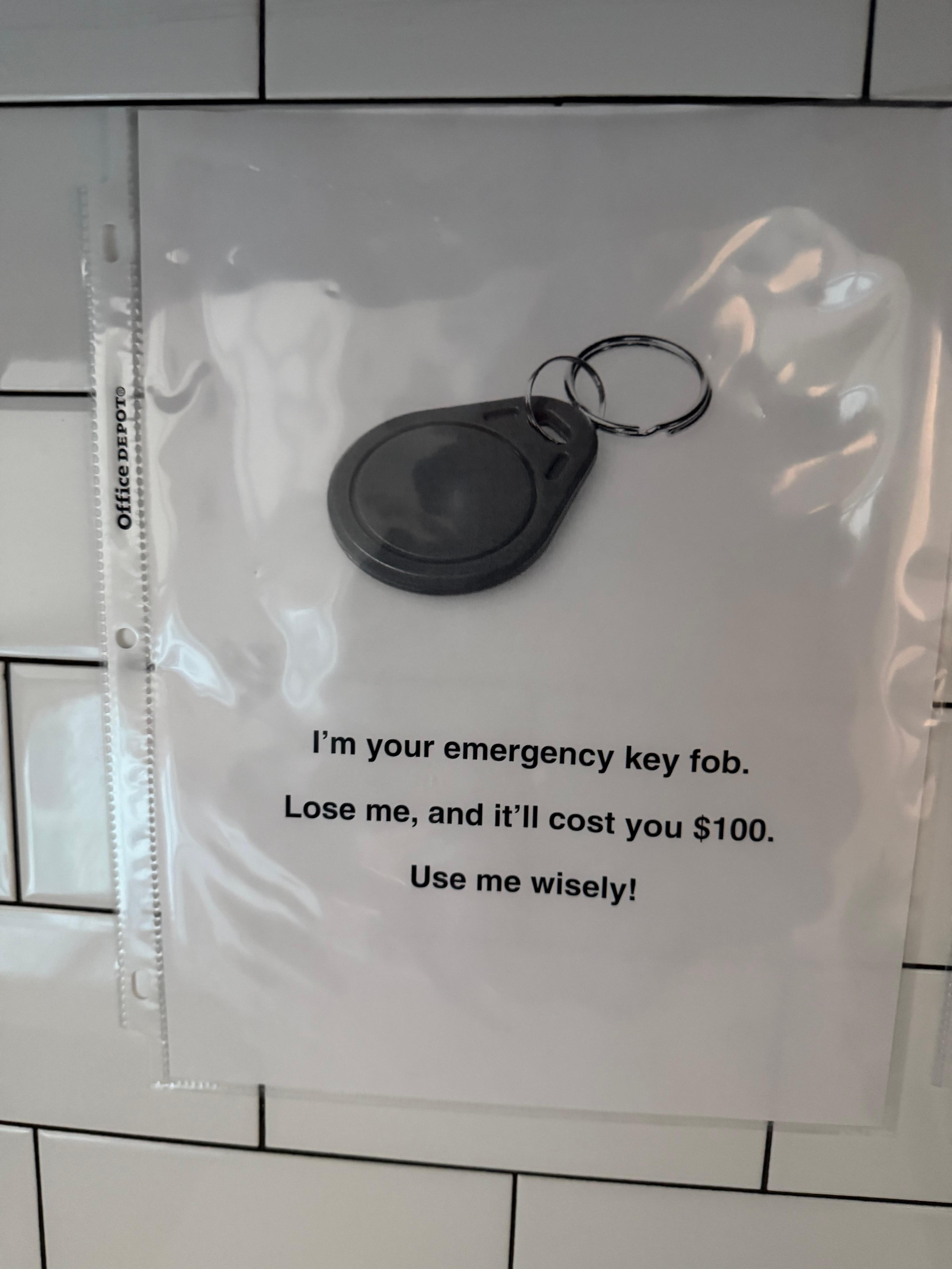 Ransom note #1 - lost the mystery digital key and it'll cost you $100.