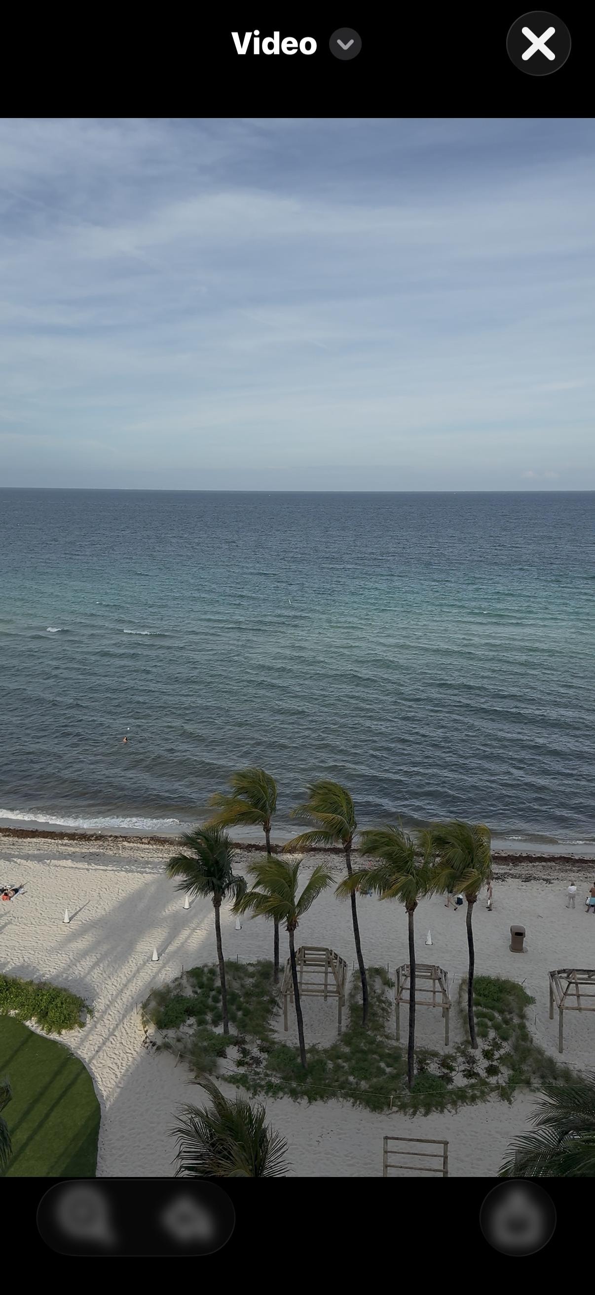 Ocean view during the day from balcony 