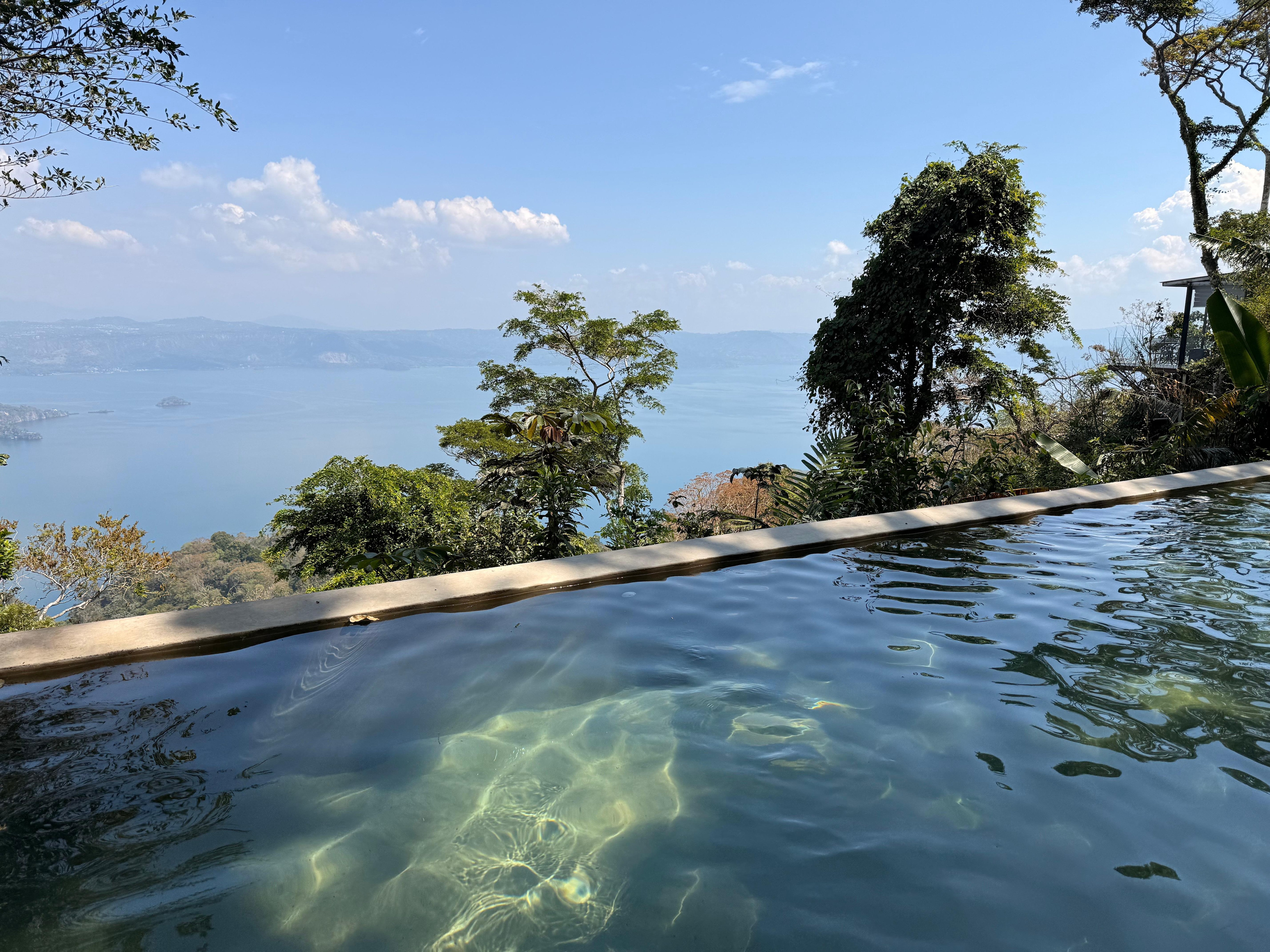 Lake view from the pool. 