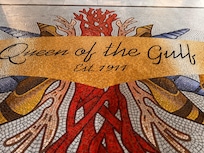 Beautiful mosaic tile floor at the entrance.