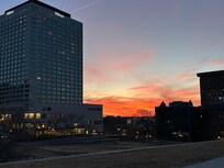 Sunset across the street from the hotel