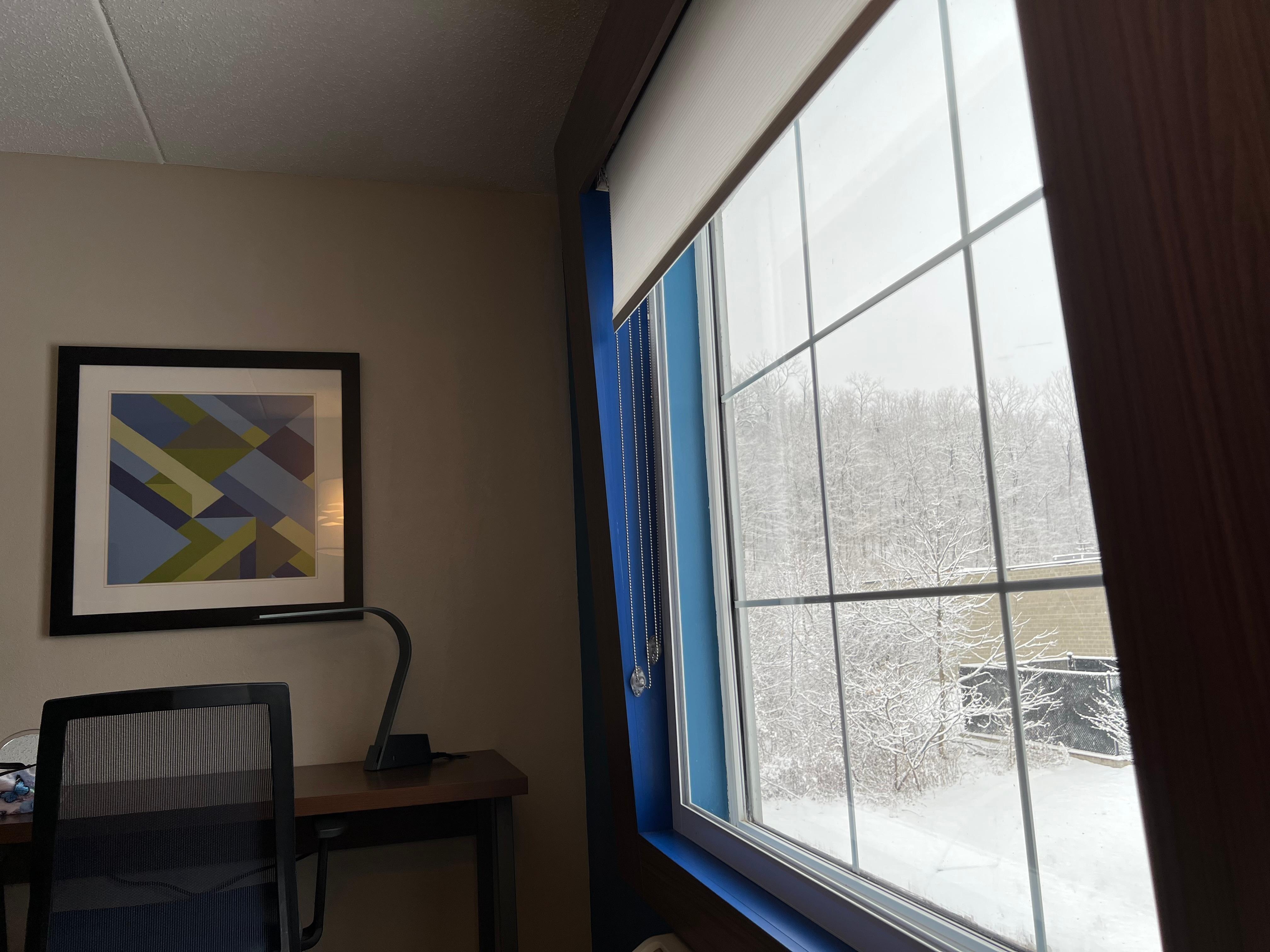 I sat in the reading chair by the window  and enjoyed the view 