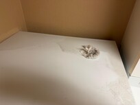 Top of the fridge is / was sticky and dirty. Had to give it a good cleaning.