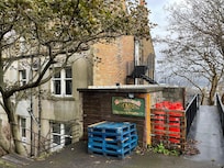 Entry to reception from car park…..