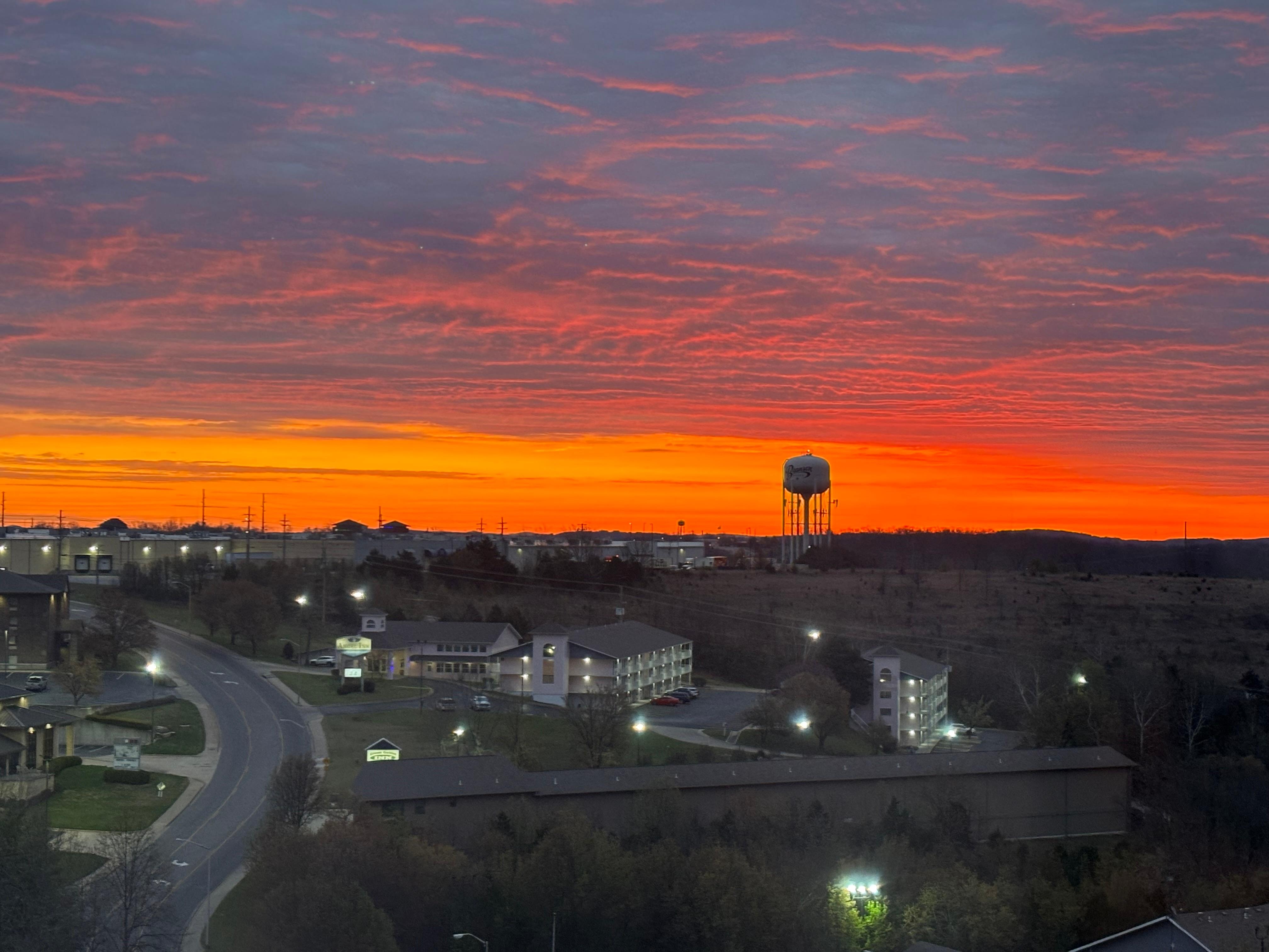 Sunrise out the window