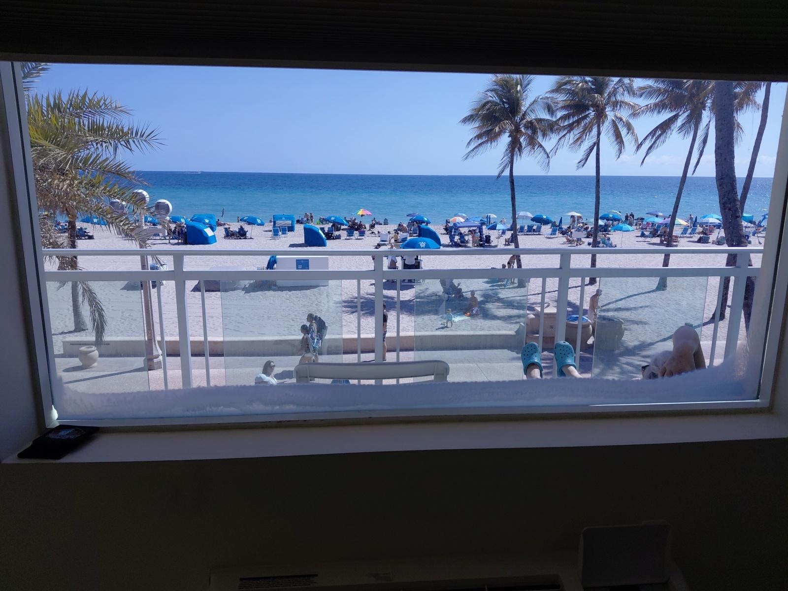 View from inside the room