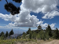 Hiking at the summit