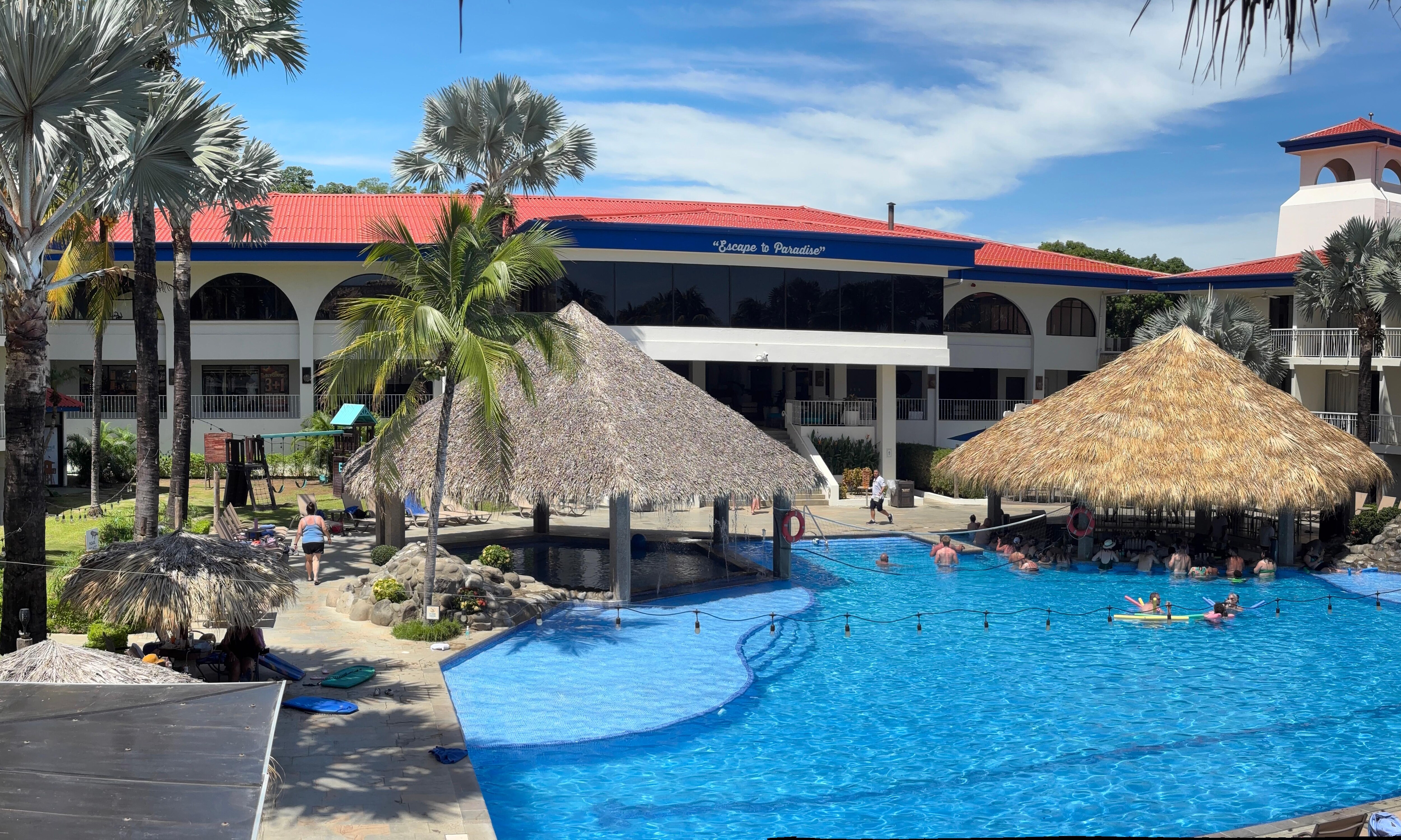 View of the pool in the middle of credit 