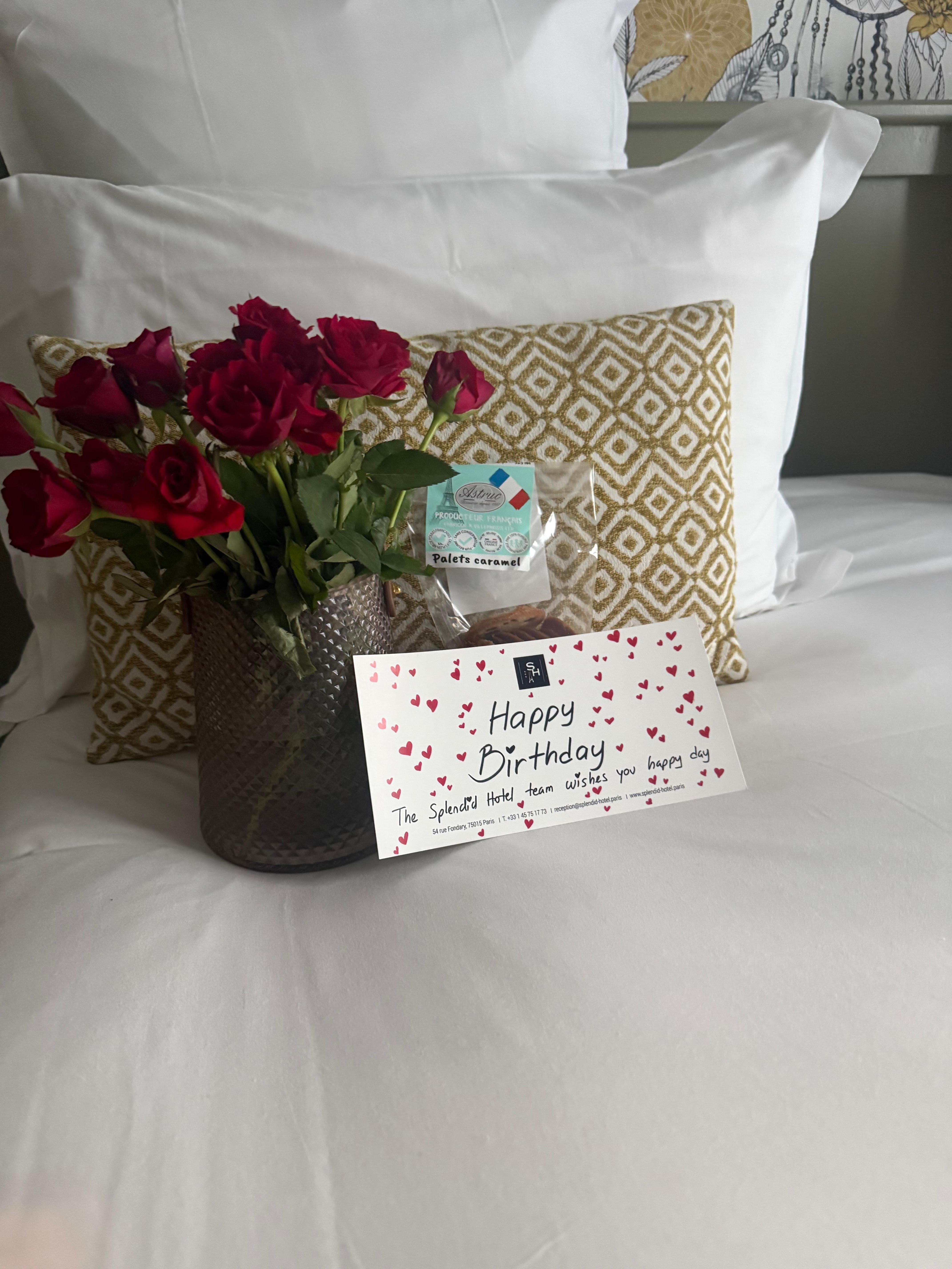 staff brought this when we arrived as it was my friends birthday 