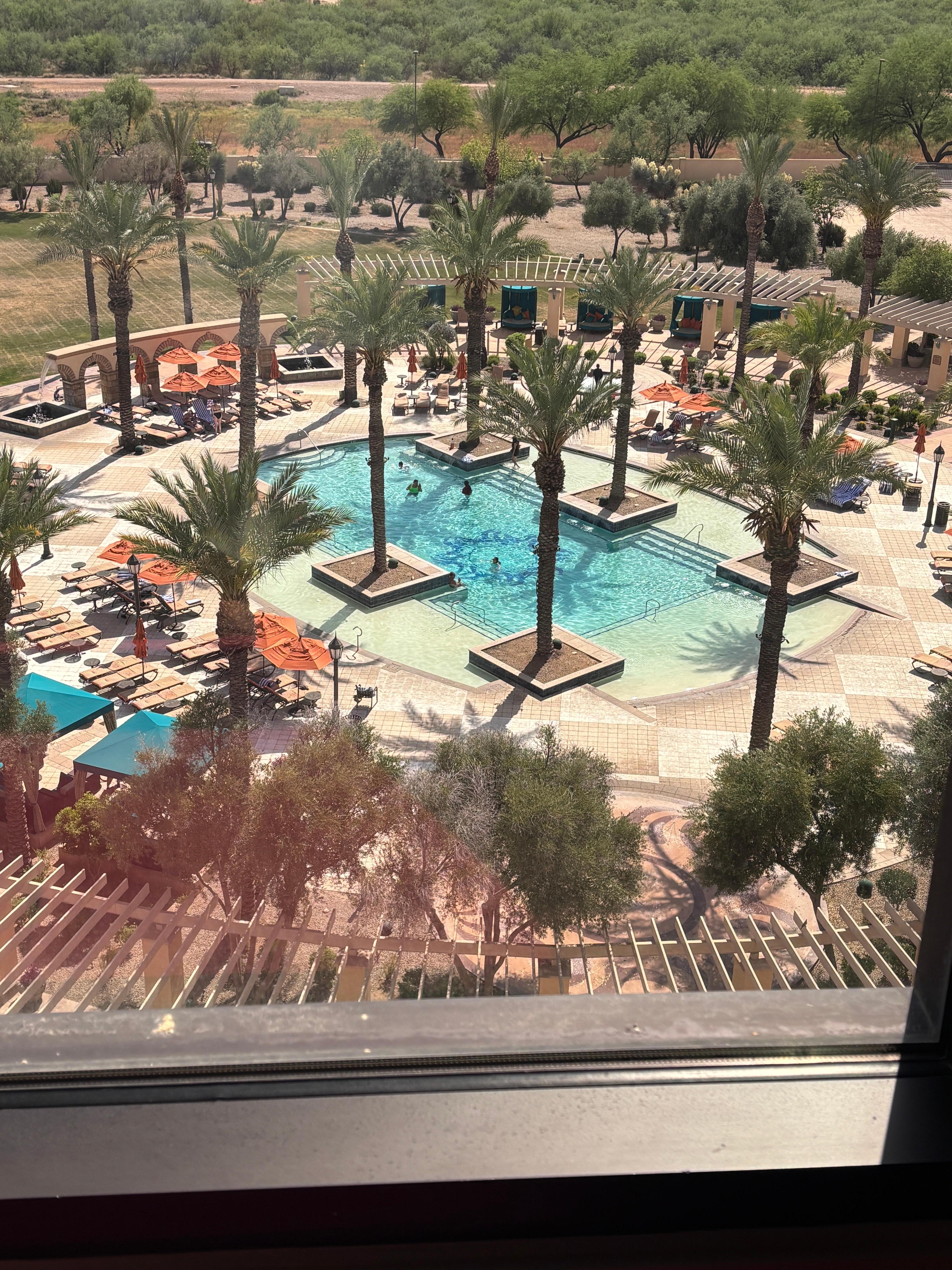 View of the pool from the seventh floor.