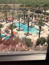 View of the pool from the seventh floor.