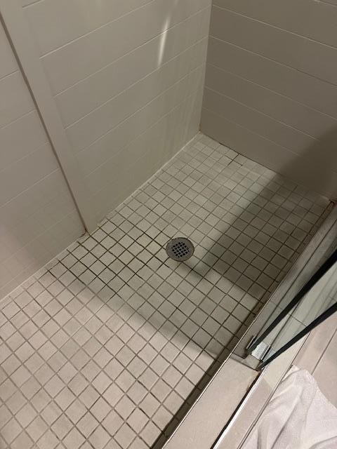 Dirty shower floor