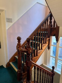 Old staircase down to restaurant