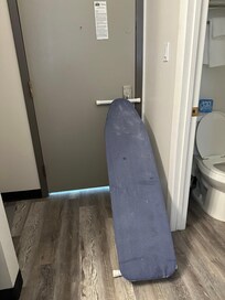 Trying to secure the door, because it wouldn’t lock.