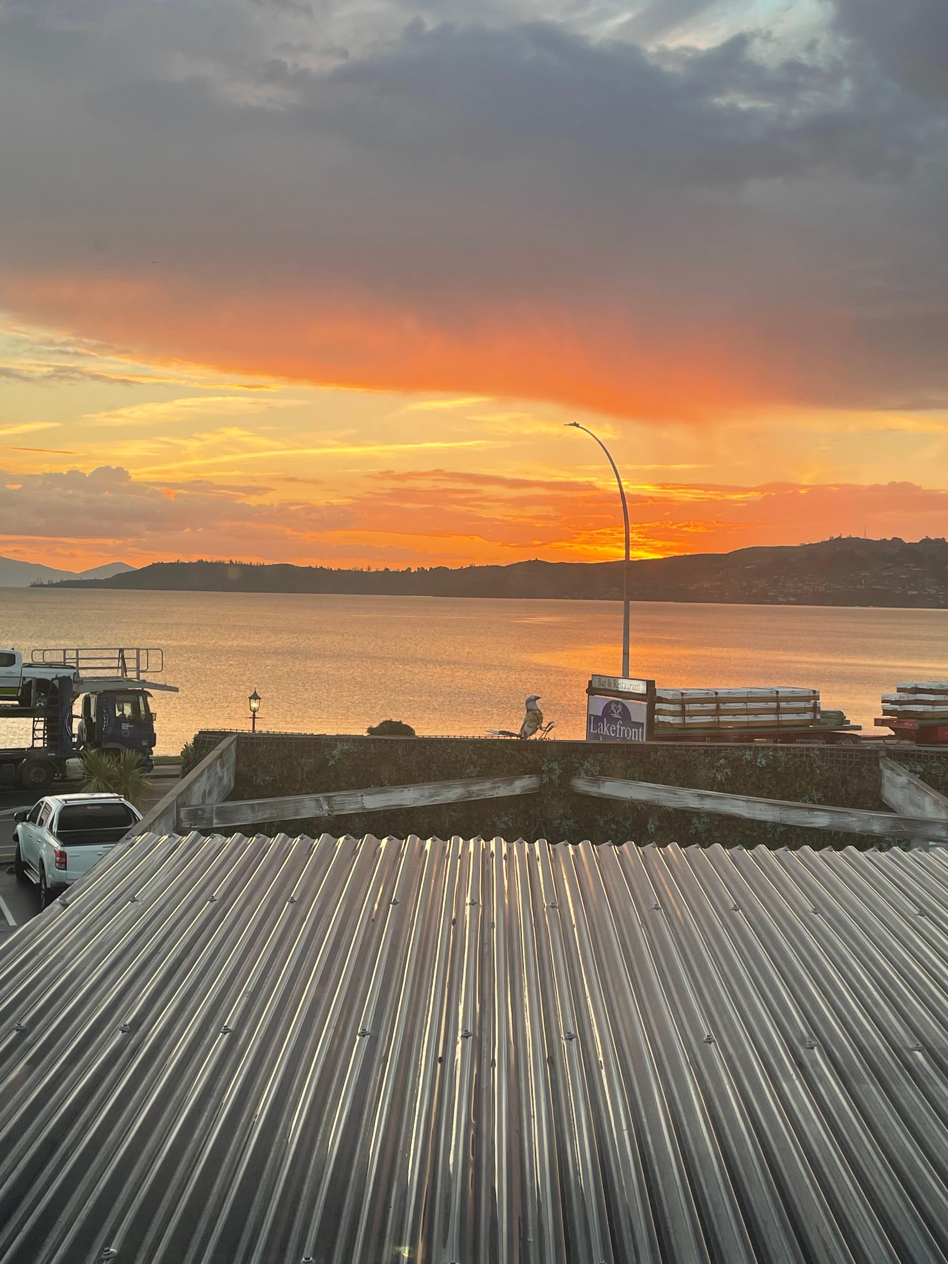 Sunset from my room over the lake