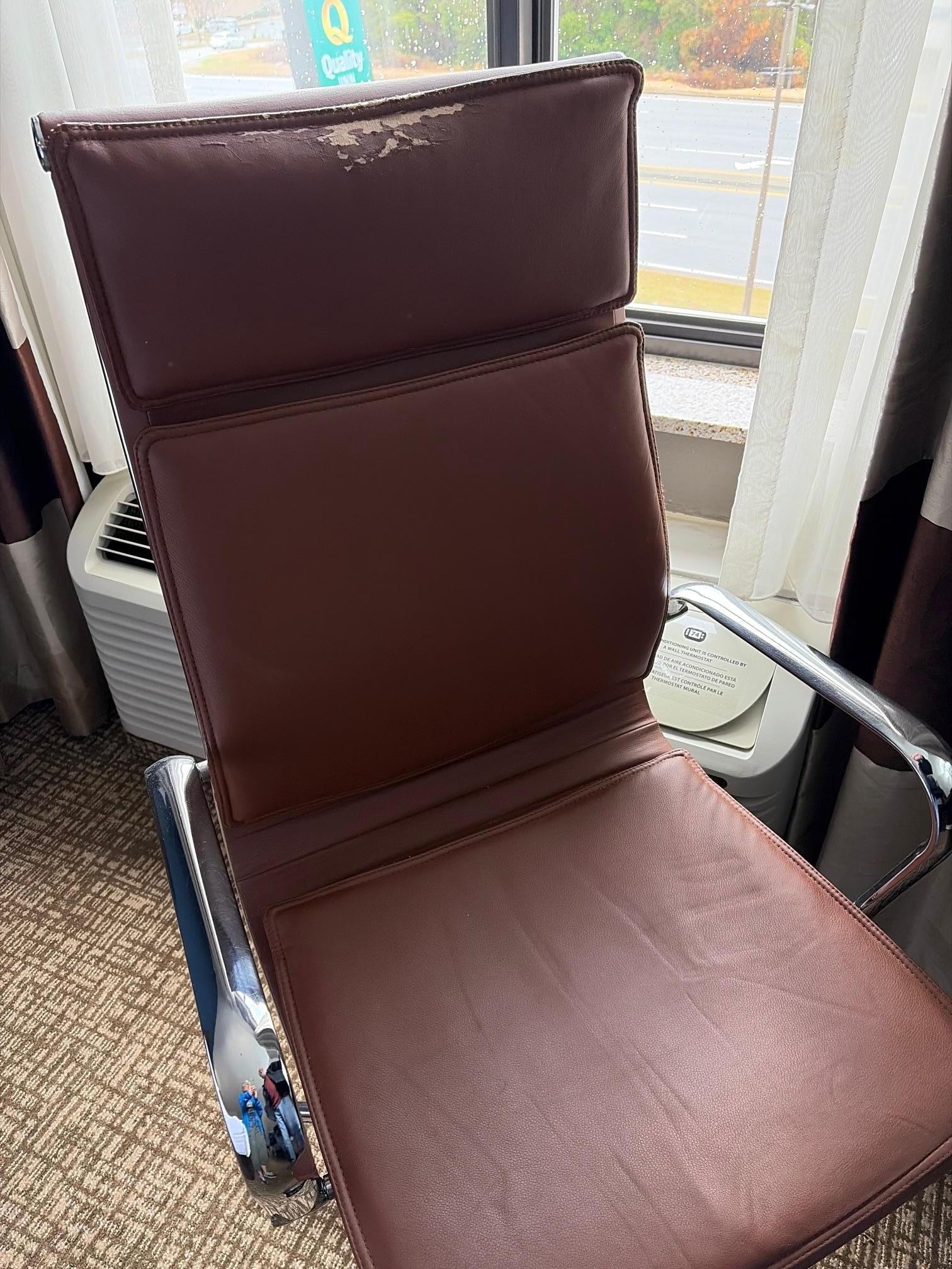 Chair fabric is very worn