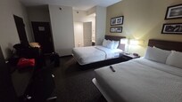This is a proper double bed room. However, it's not a suite as expected.