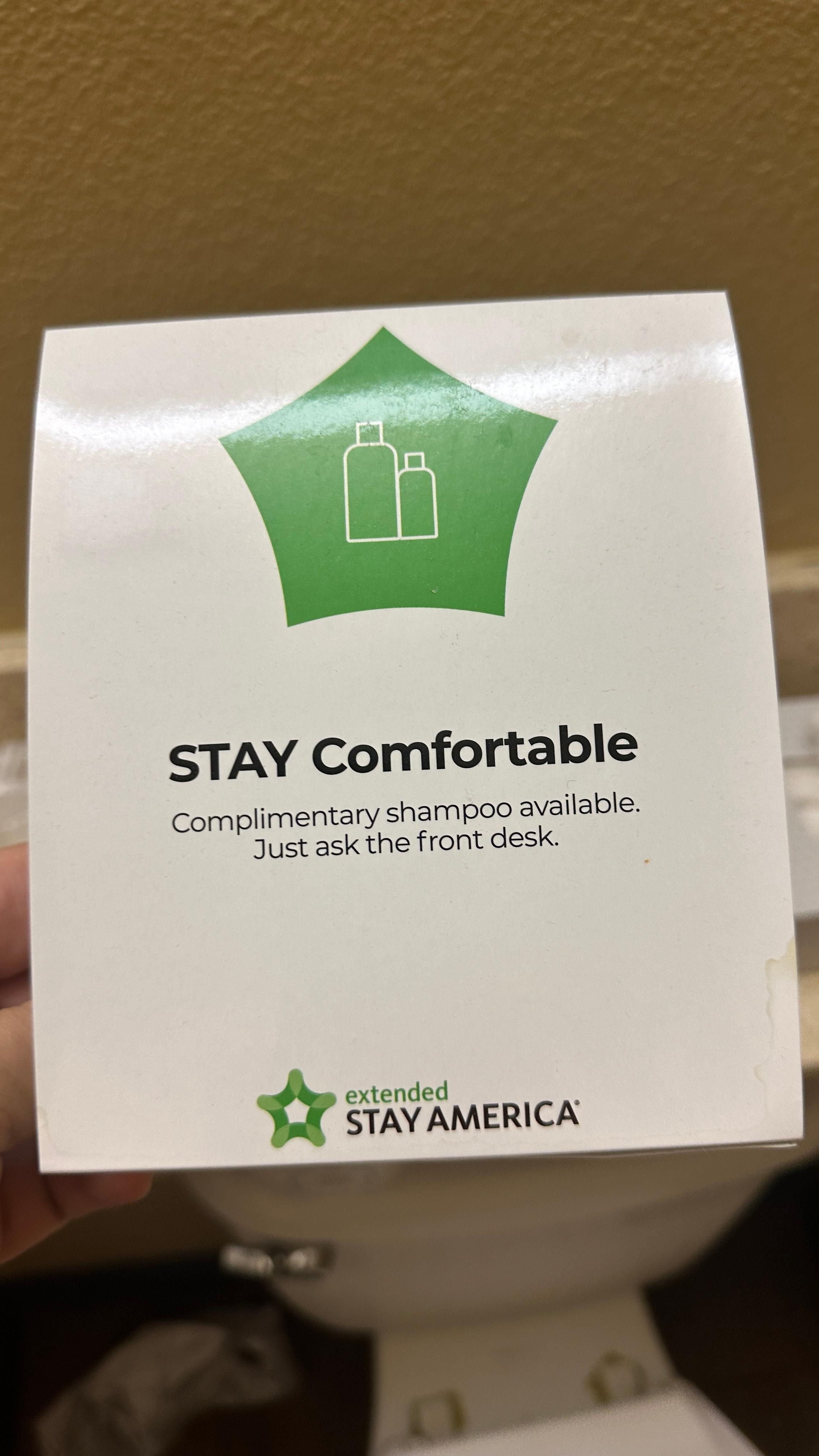 Even shampoo has to be asked for at desk. Un real 