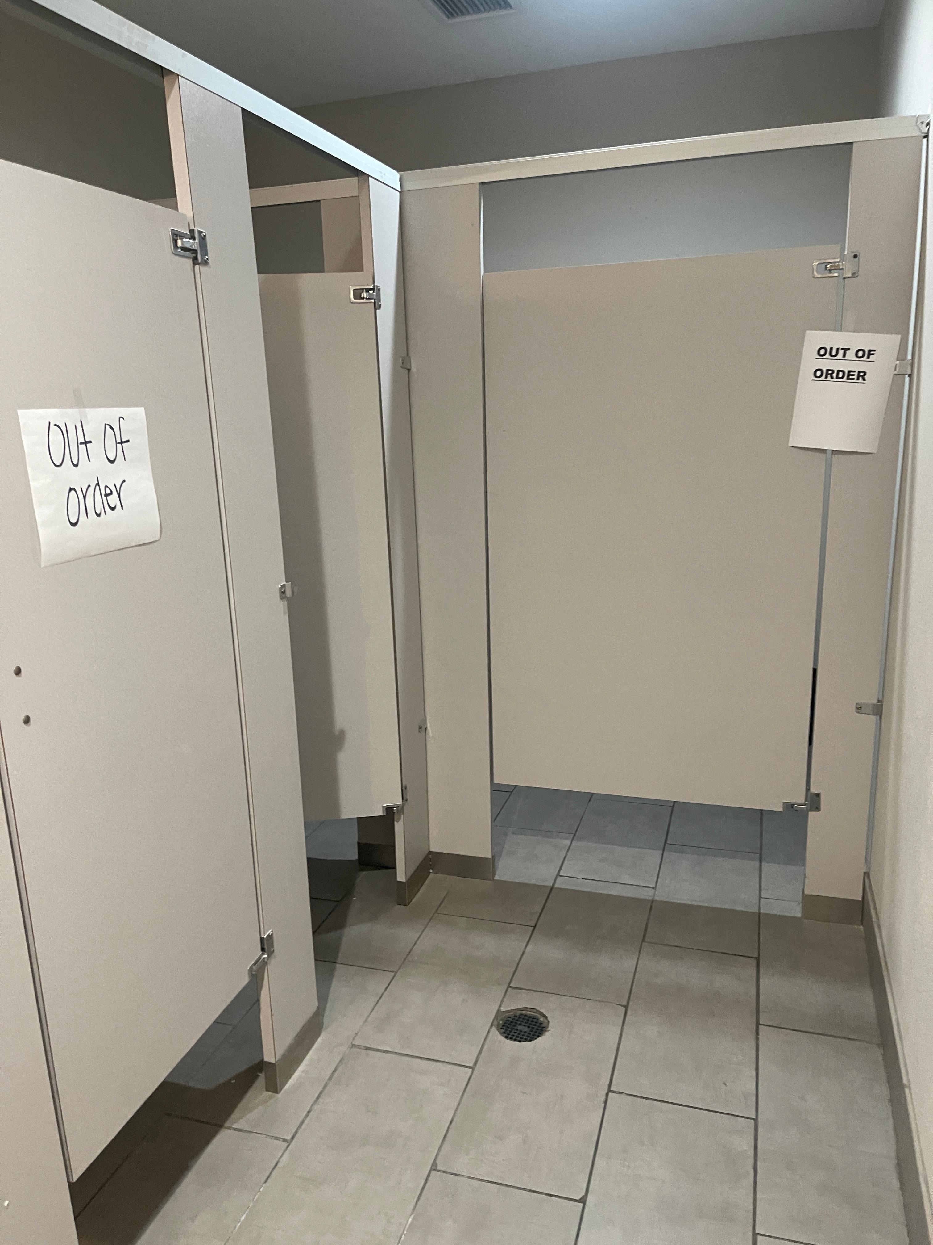 Downstairs girls public restrooms