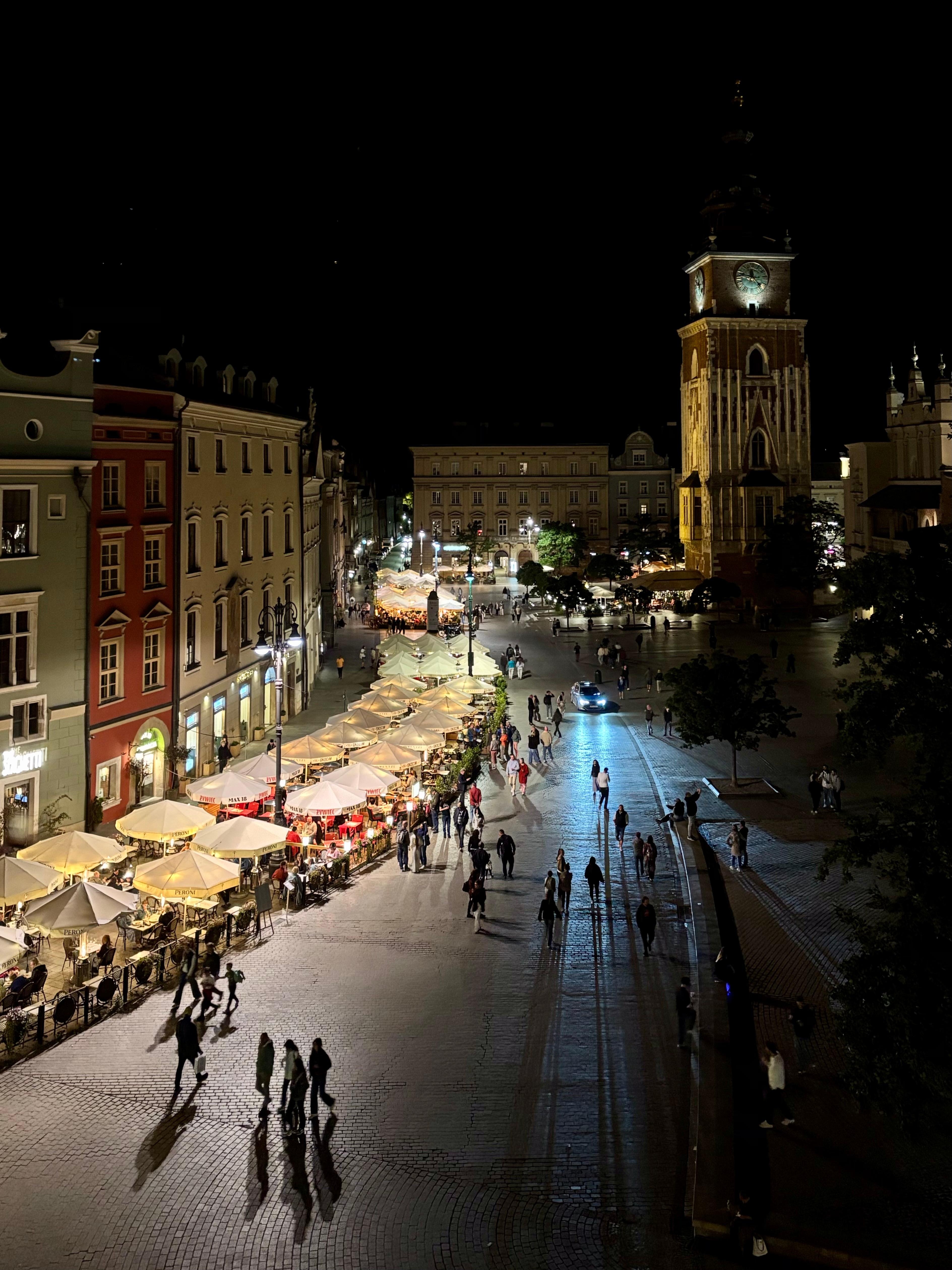 Aftenudsigt fra lejlighed