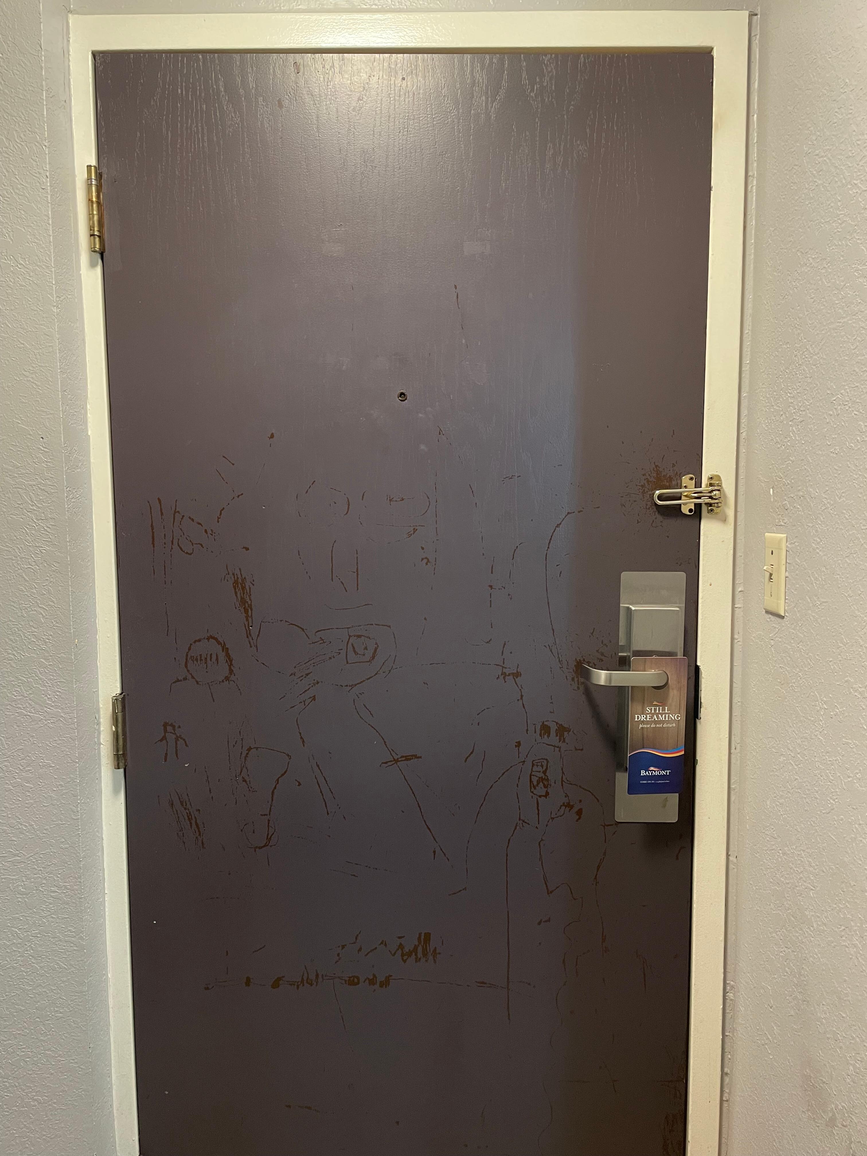 Door disgusting. Prison quality 