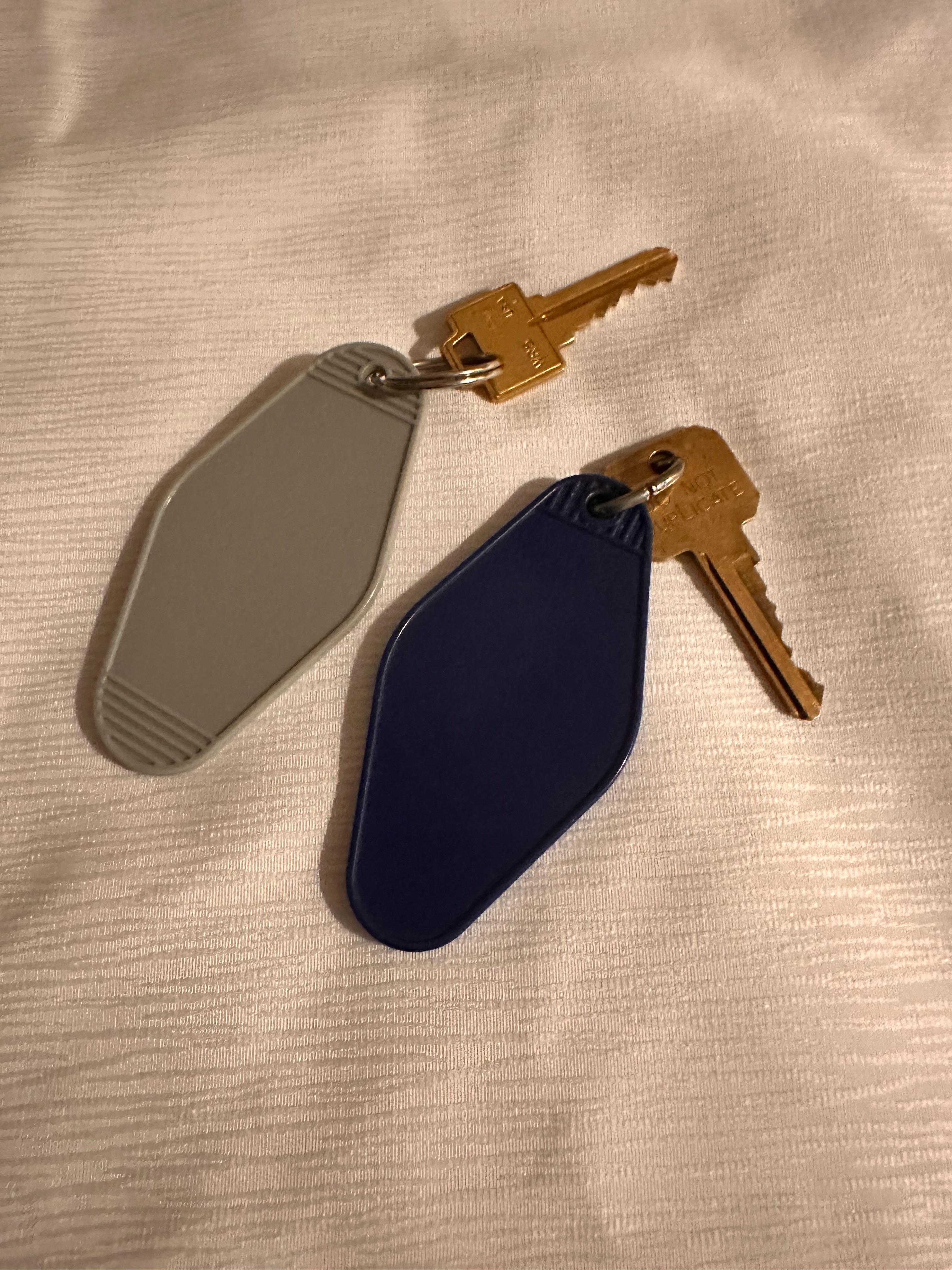 Old school keys and key chains add to the charm of this place!