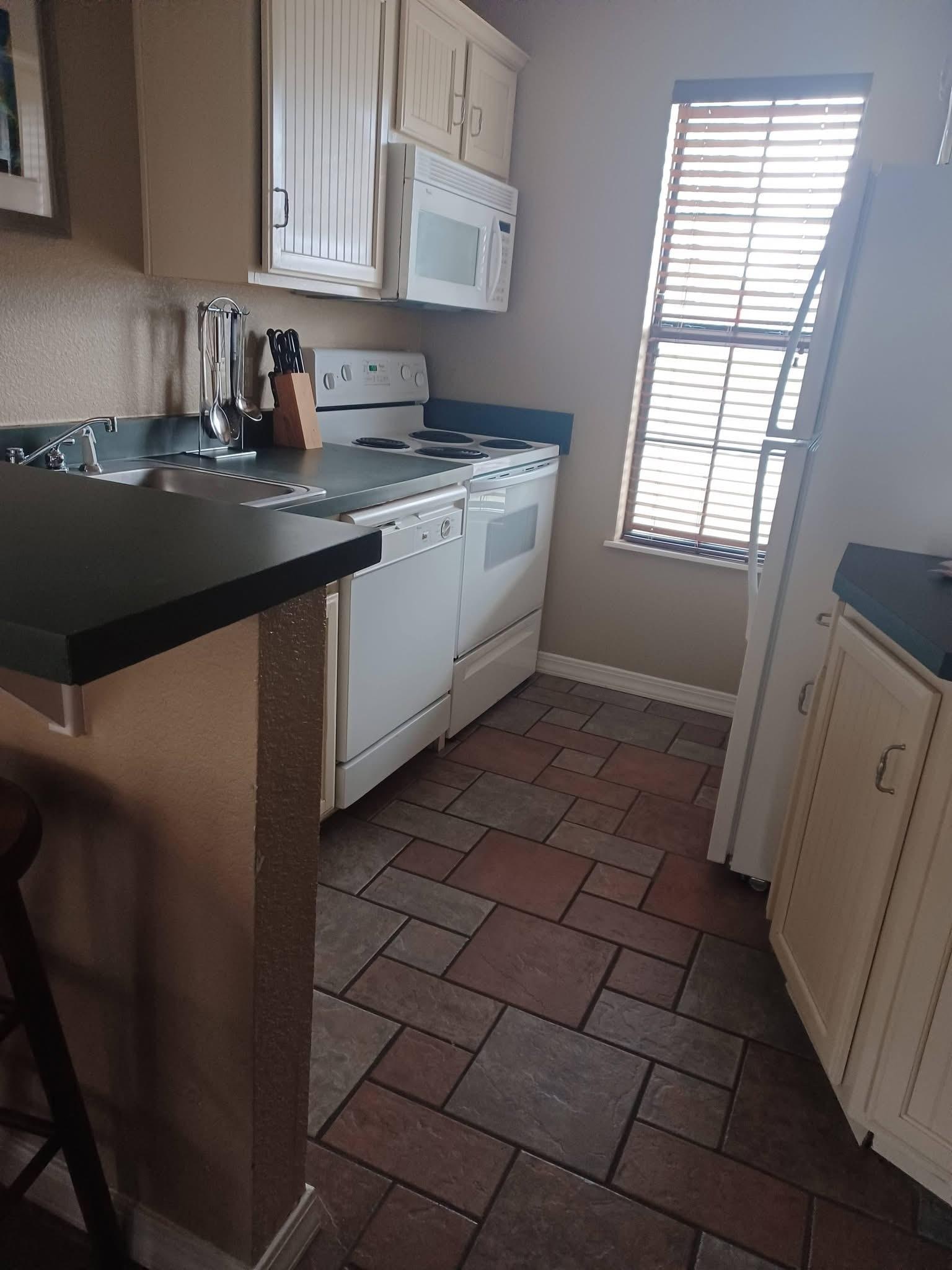 Fully equipped kitchen. Fridge even had an icemaker.