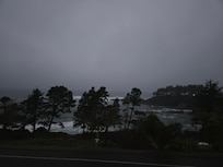 Stormy morning before sunrise