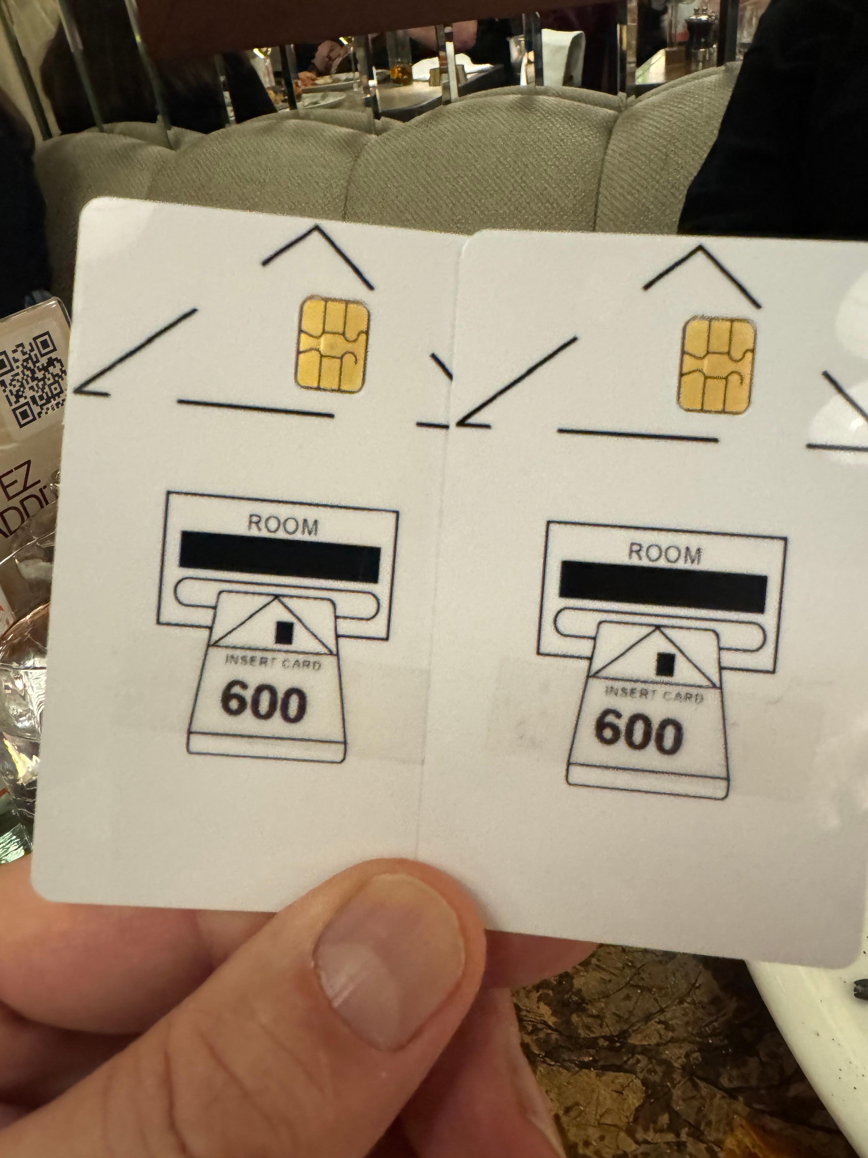 Room numbers are listed on the keys - another security issue in my opinion.